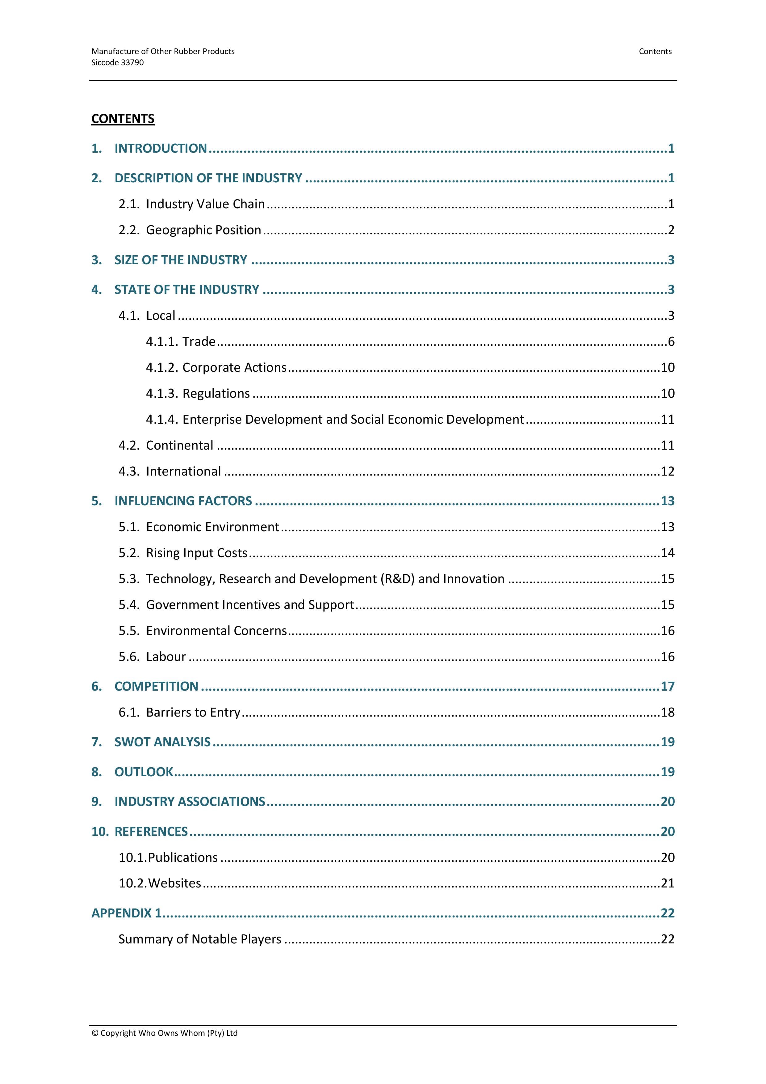 Manufacturing: Industry Report - Who Owns Whom